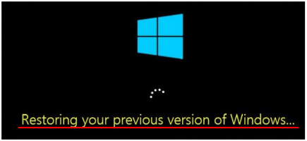 Restoring your previous version of Windows error| DiskInternals